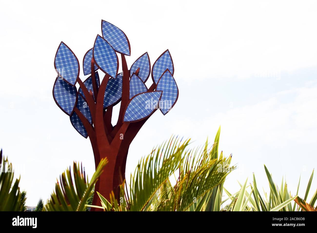 A Tree of Solar Energy Cells Stock Photo - Alamy