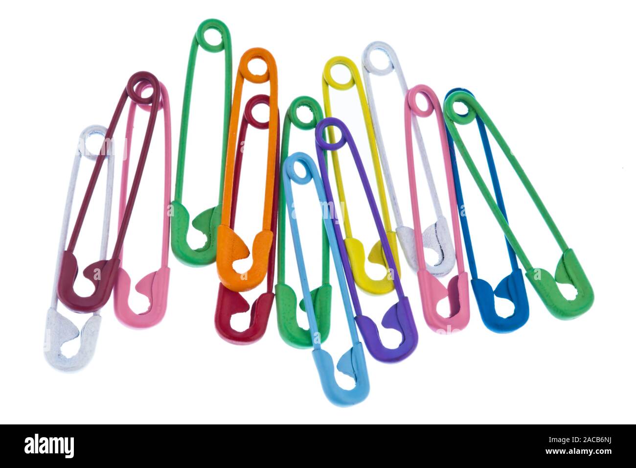many coloured safety pins Stock Photo - Alamy