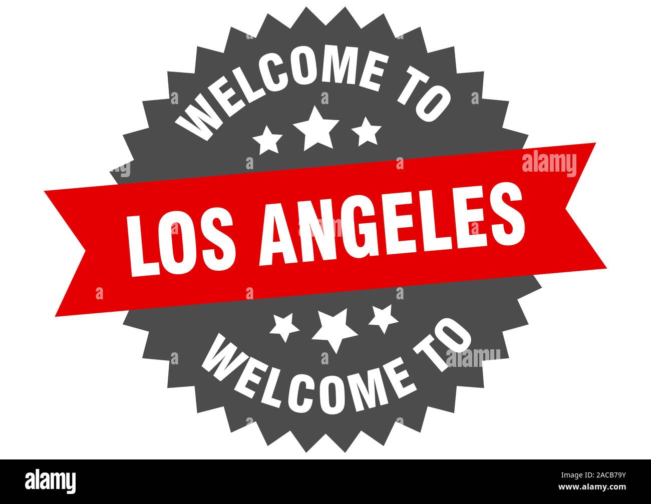 Los Angeles sign. welcome to Los Angeles red sticker Stock Vector Image ...