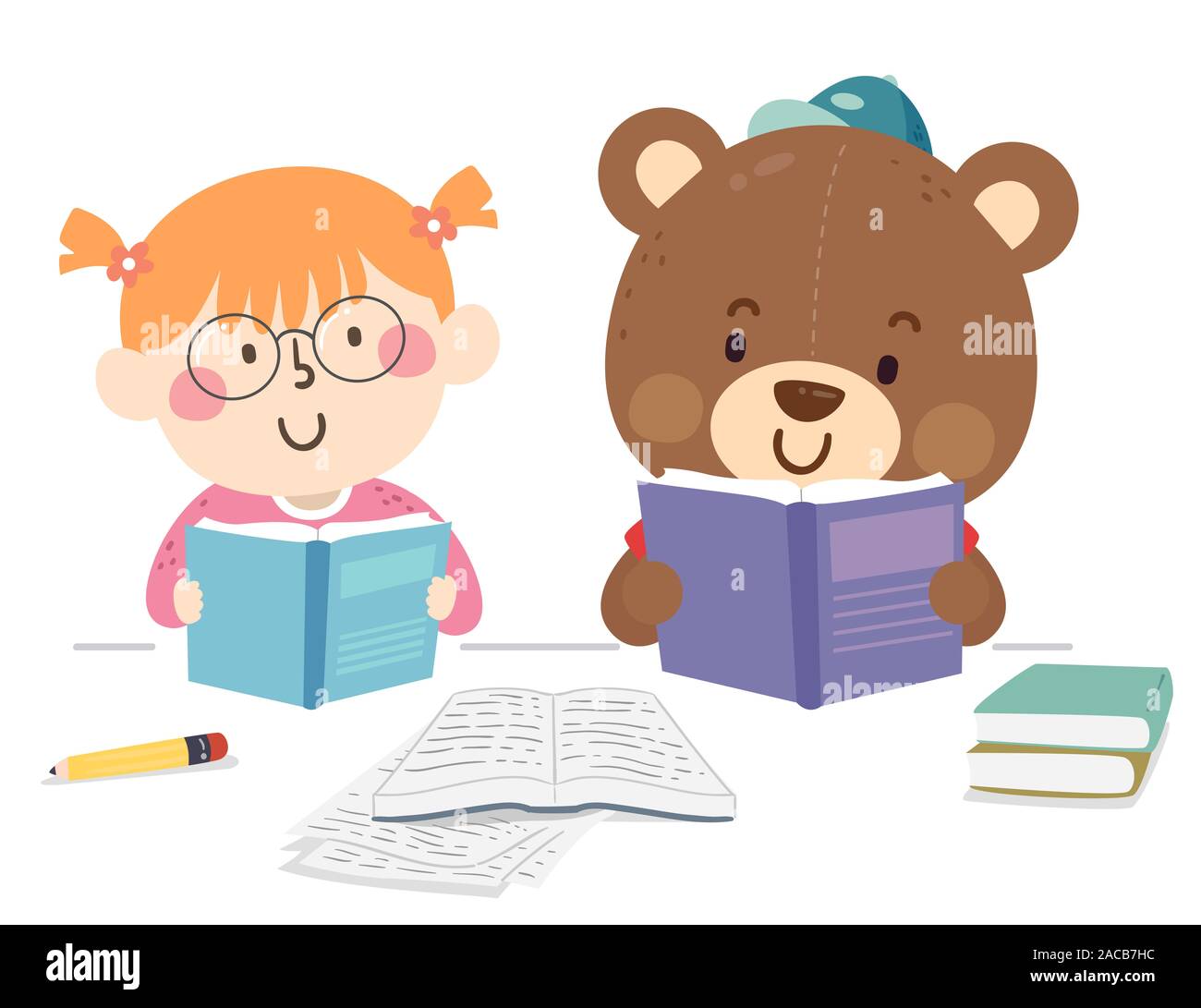 Friends Reading Clipart