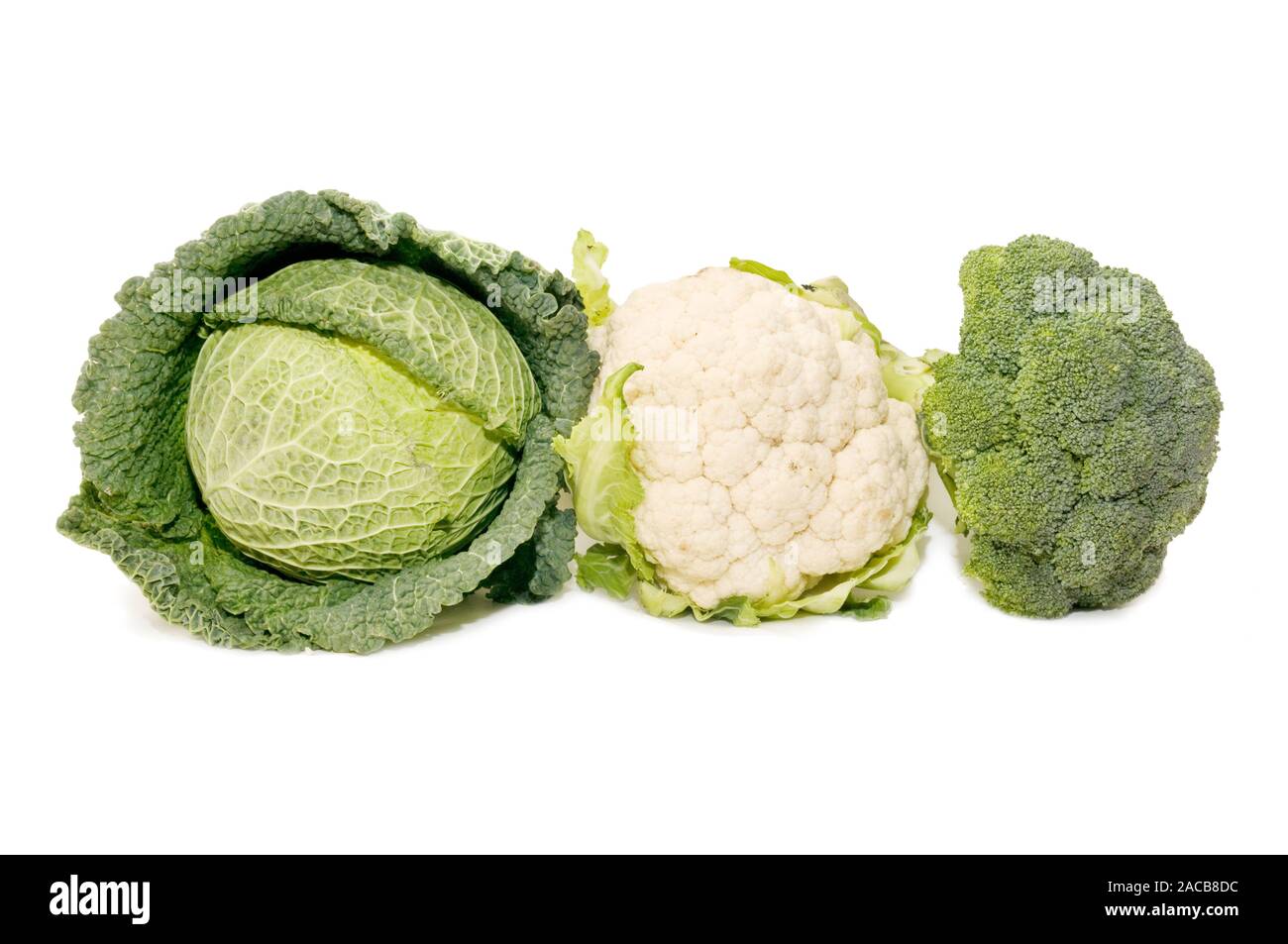 cabbage, cauliflower and broccoli Stock Photo - Alamy