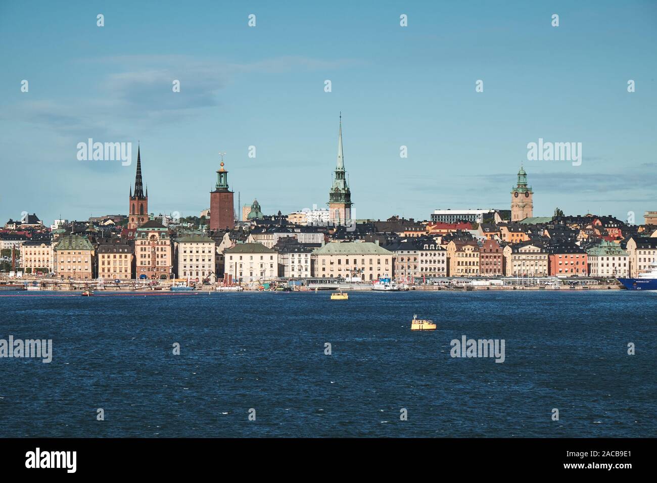 The Landscape of Stockholm City from Stockholm Bay, Sweden Stock Photo ...