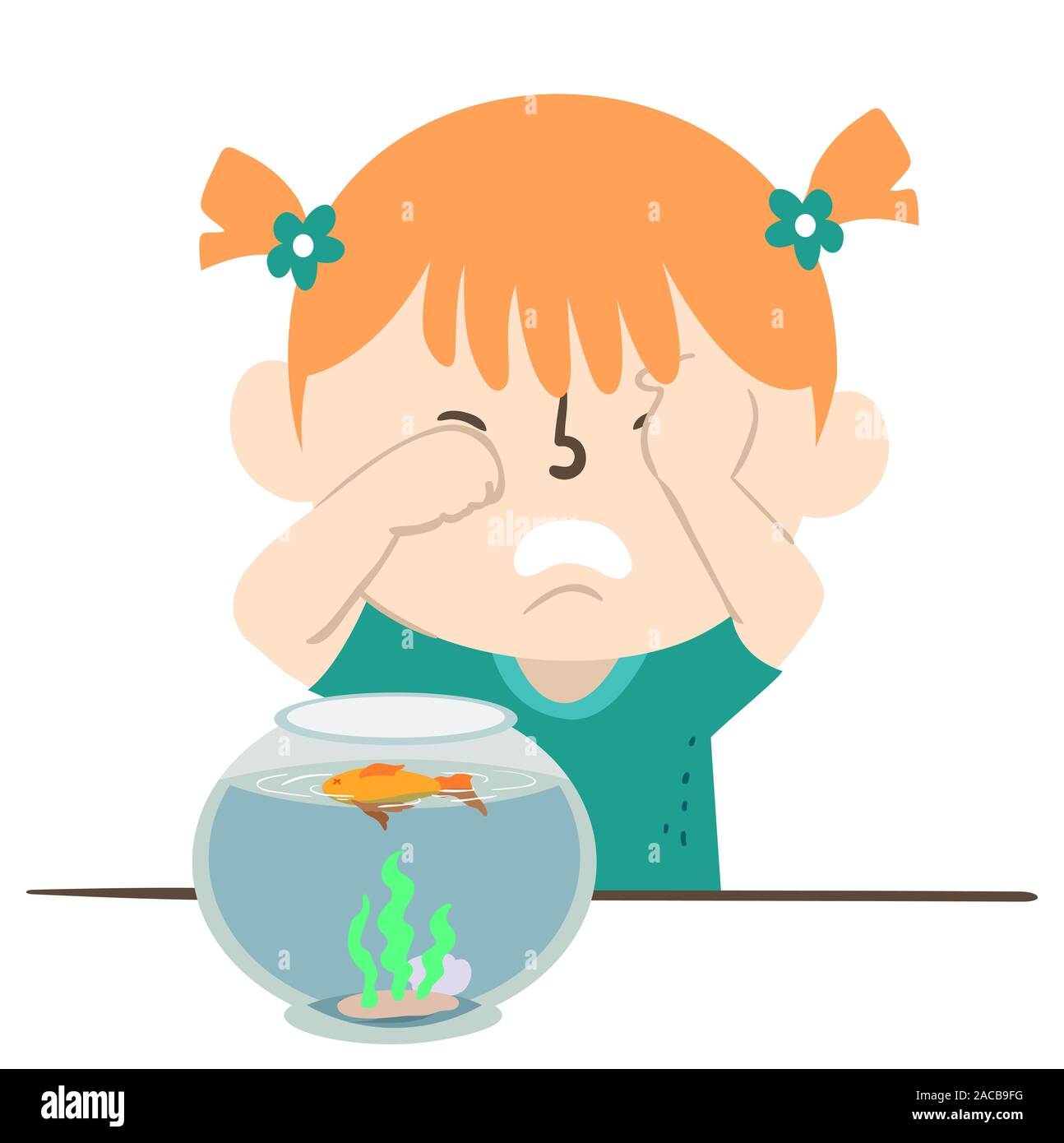 Girl with fish bowl Cut Out Stock Images & Pictures - Alamy