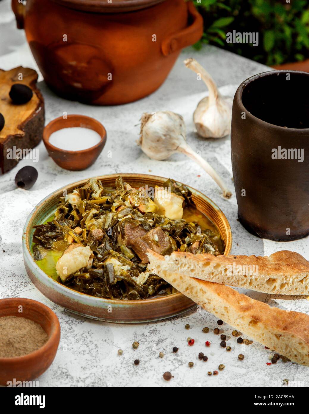 аzeri traditional shabzi with meat and herbs Stock Photo - Alamy