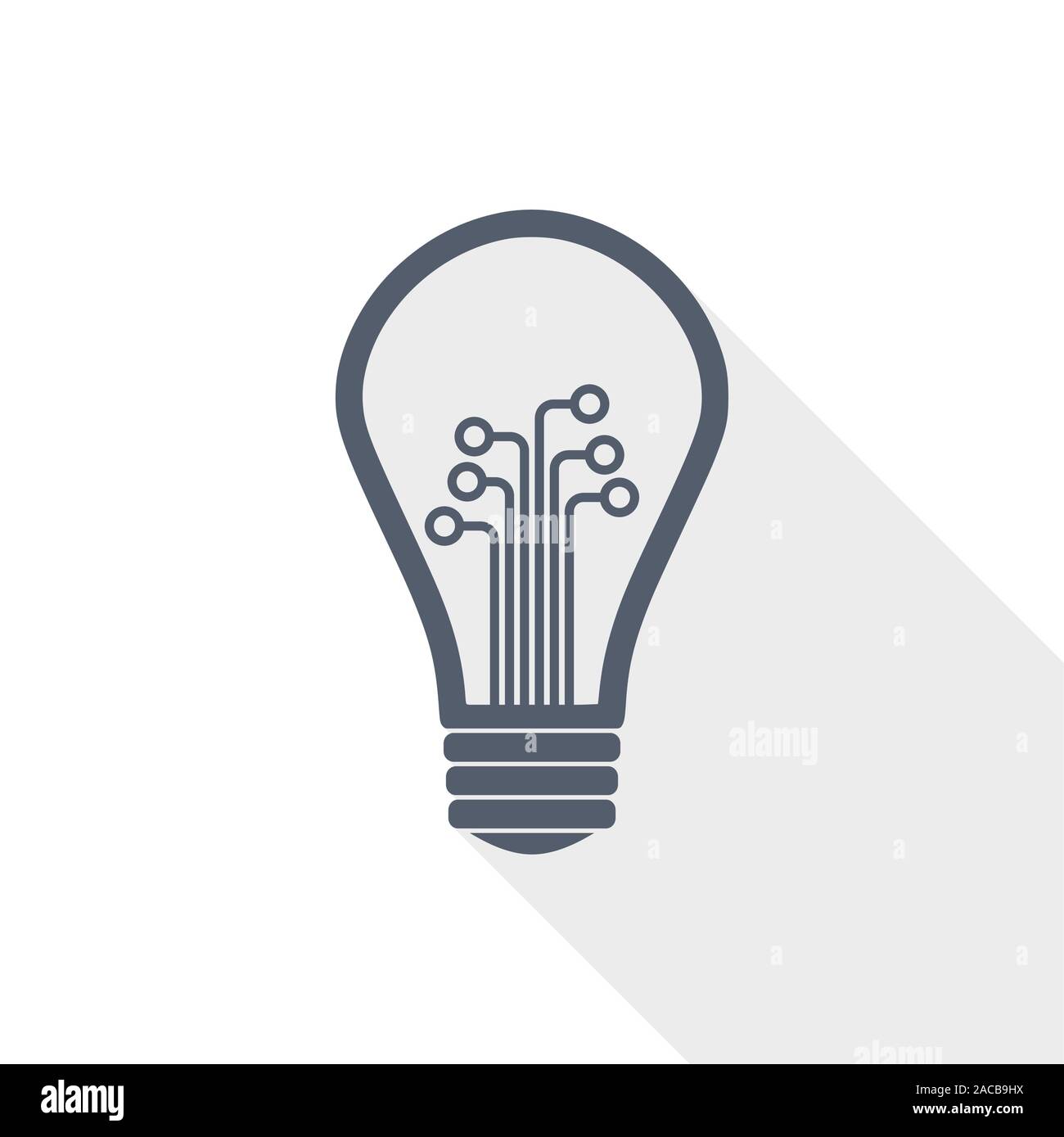Flat Light Bulb Icon