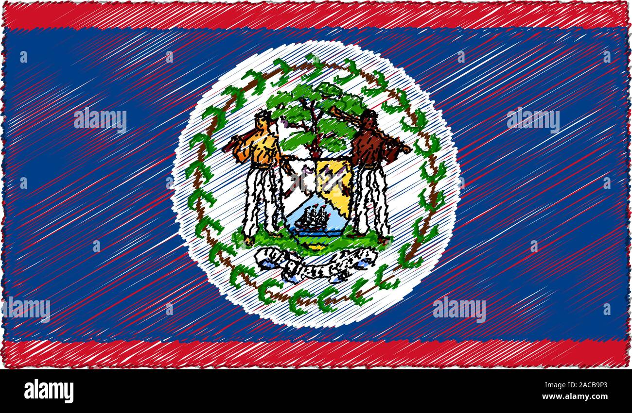 Flag belize vector vectors hi-res stock photography and images - Alamy