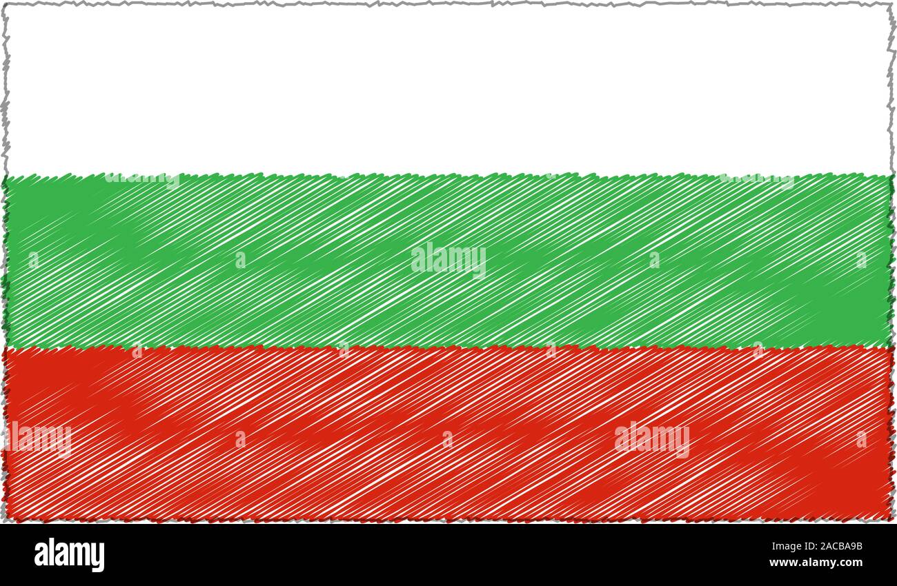 Vector Drawing of Sketch Style Bulgaria Flag Stock Vector Image & Art ...