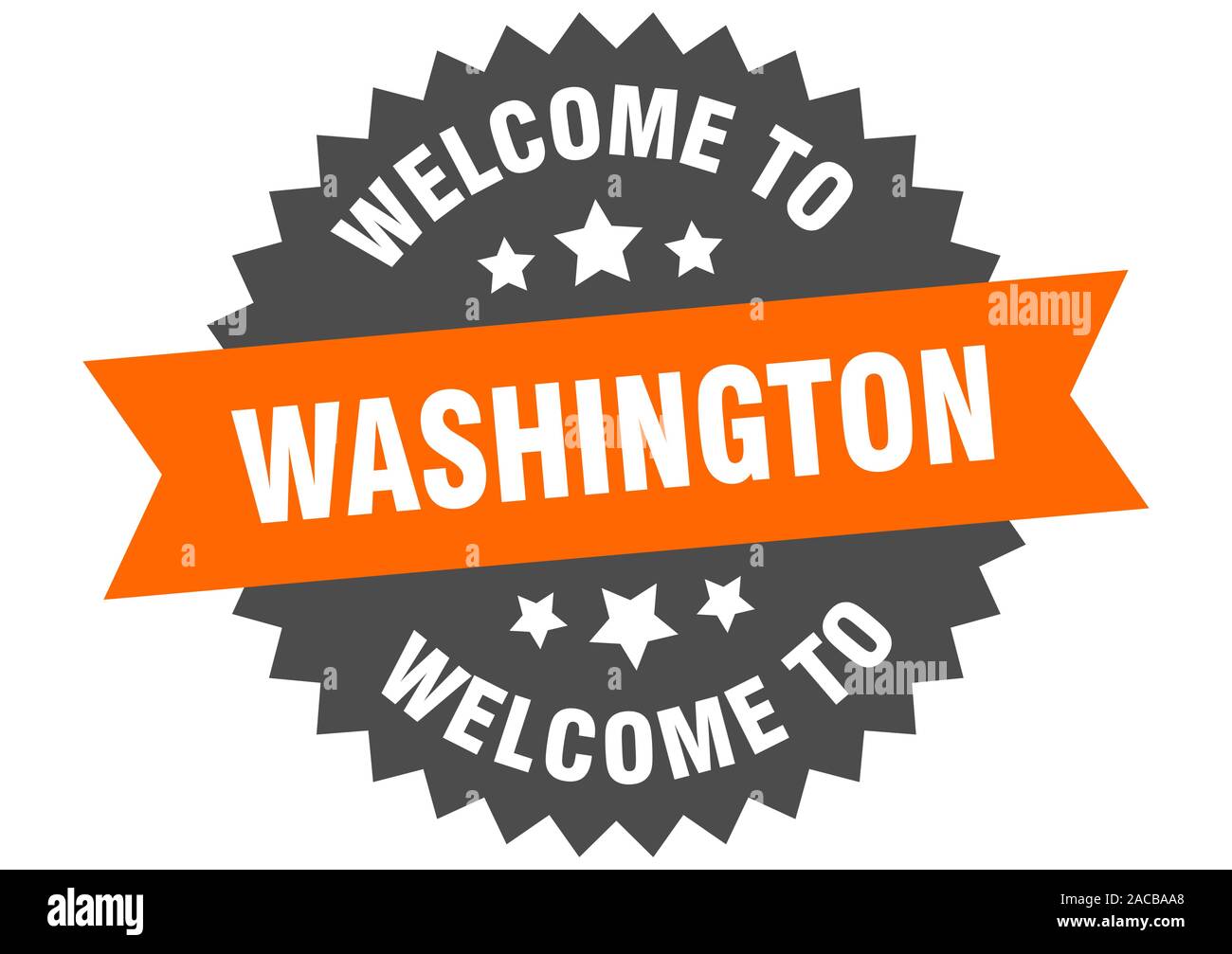 Washington sign. welcome to Washington orange sticker Stock Vector ...