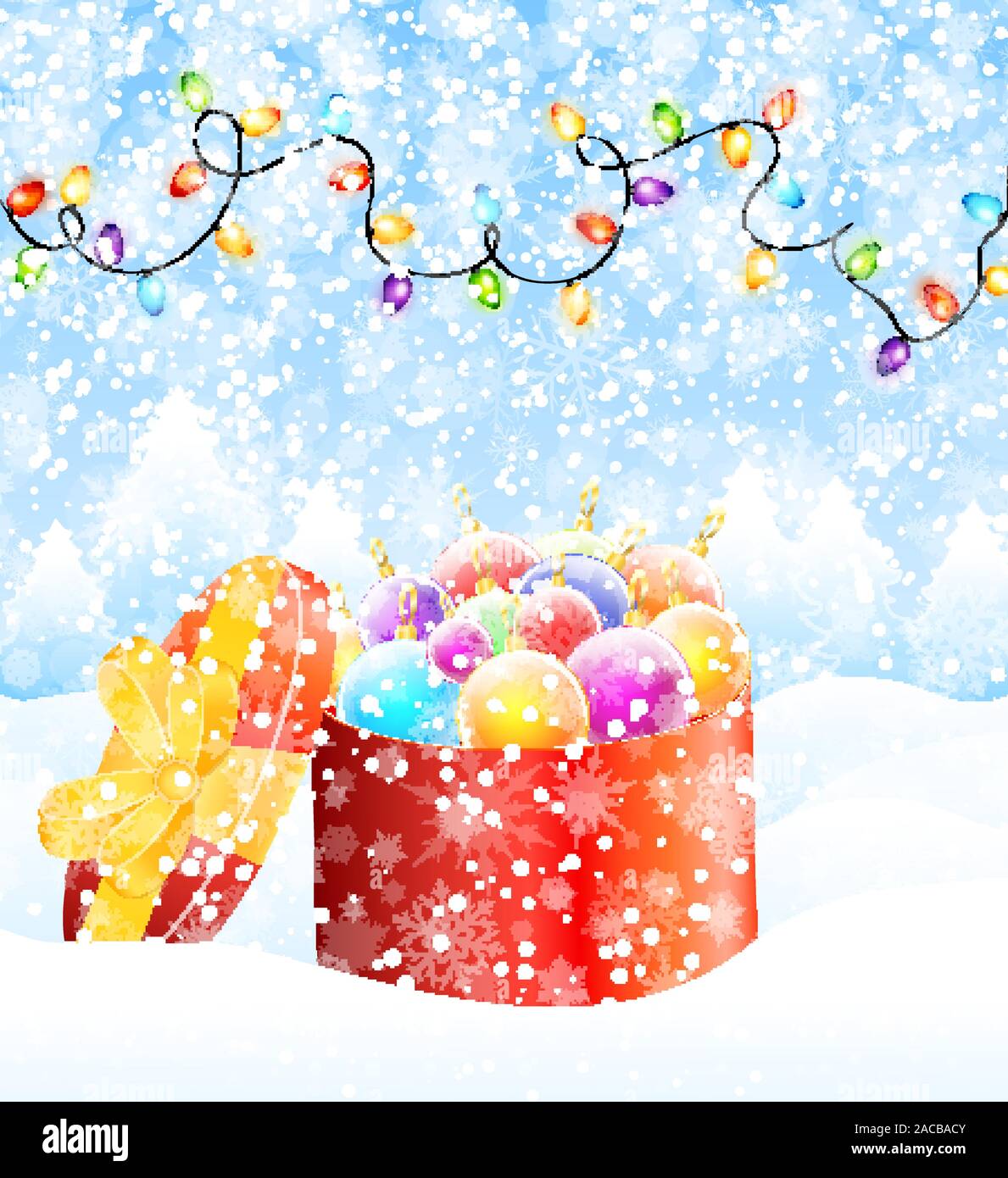 Xmas garland lights Stock Vector Images - Alamy