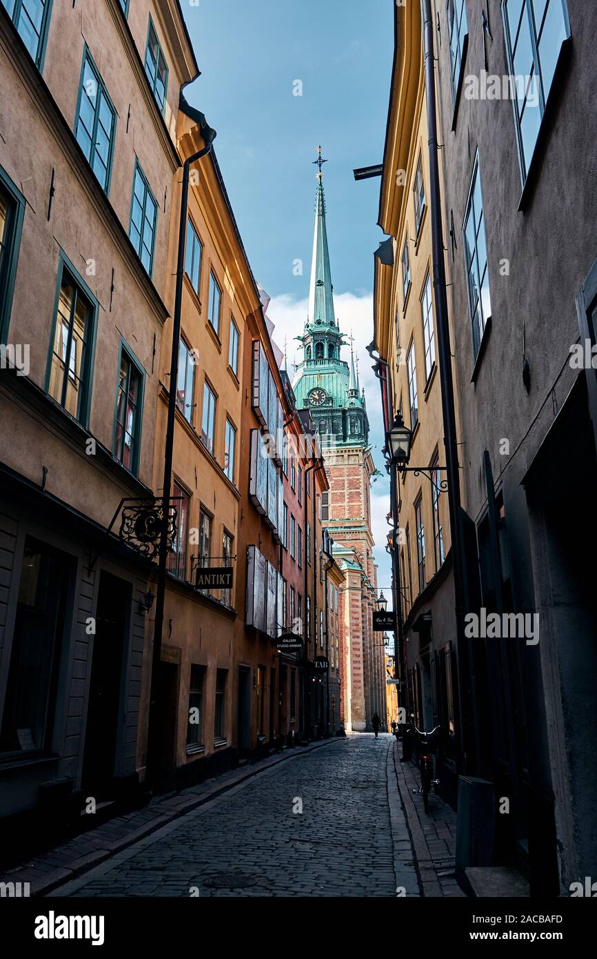 The Landscape around an island of Gamla Stan, Stockholm old town ...