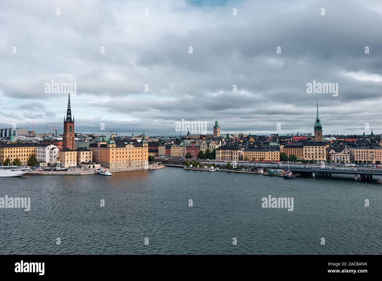 The Landscape of Stockholm city from Monteliusvagen viewing platform ...