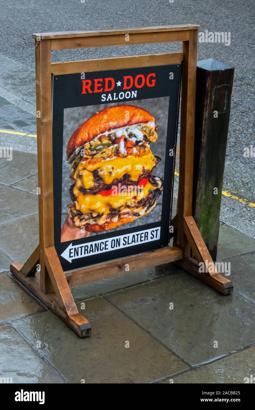 Red Dog Saloon street sign in Liverpool Stock Photo - Alamy
