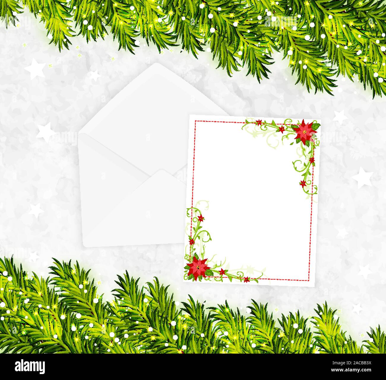 Vector background poinsettia christmas Stock Vector Images - Alamy