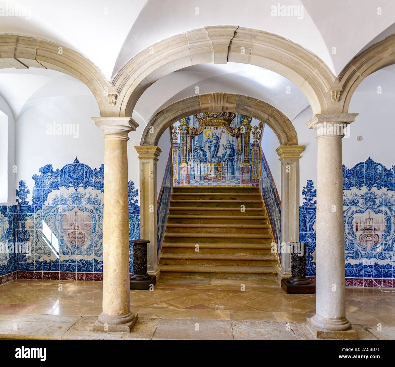 Interior of inside the Faro tile museum. Faro, Portugal Stock Photo - Alamy