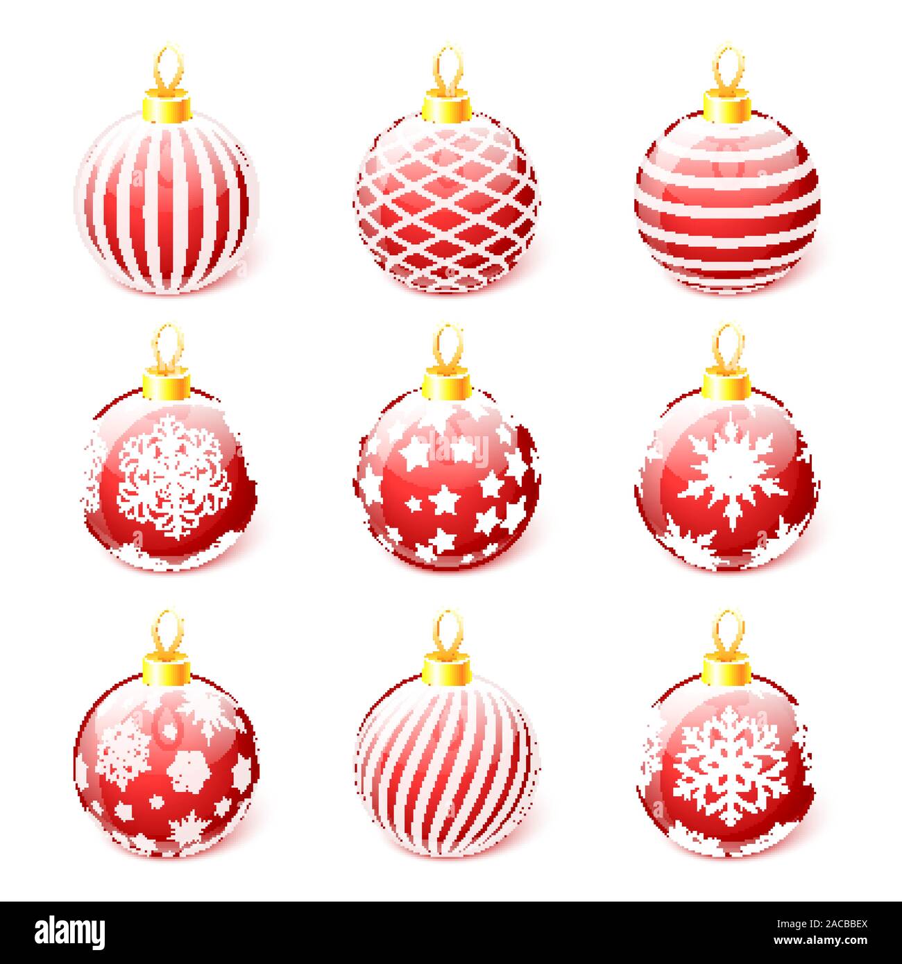 Red christmas balls Stock Vector Images - Alamy