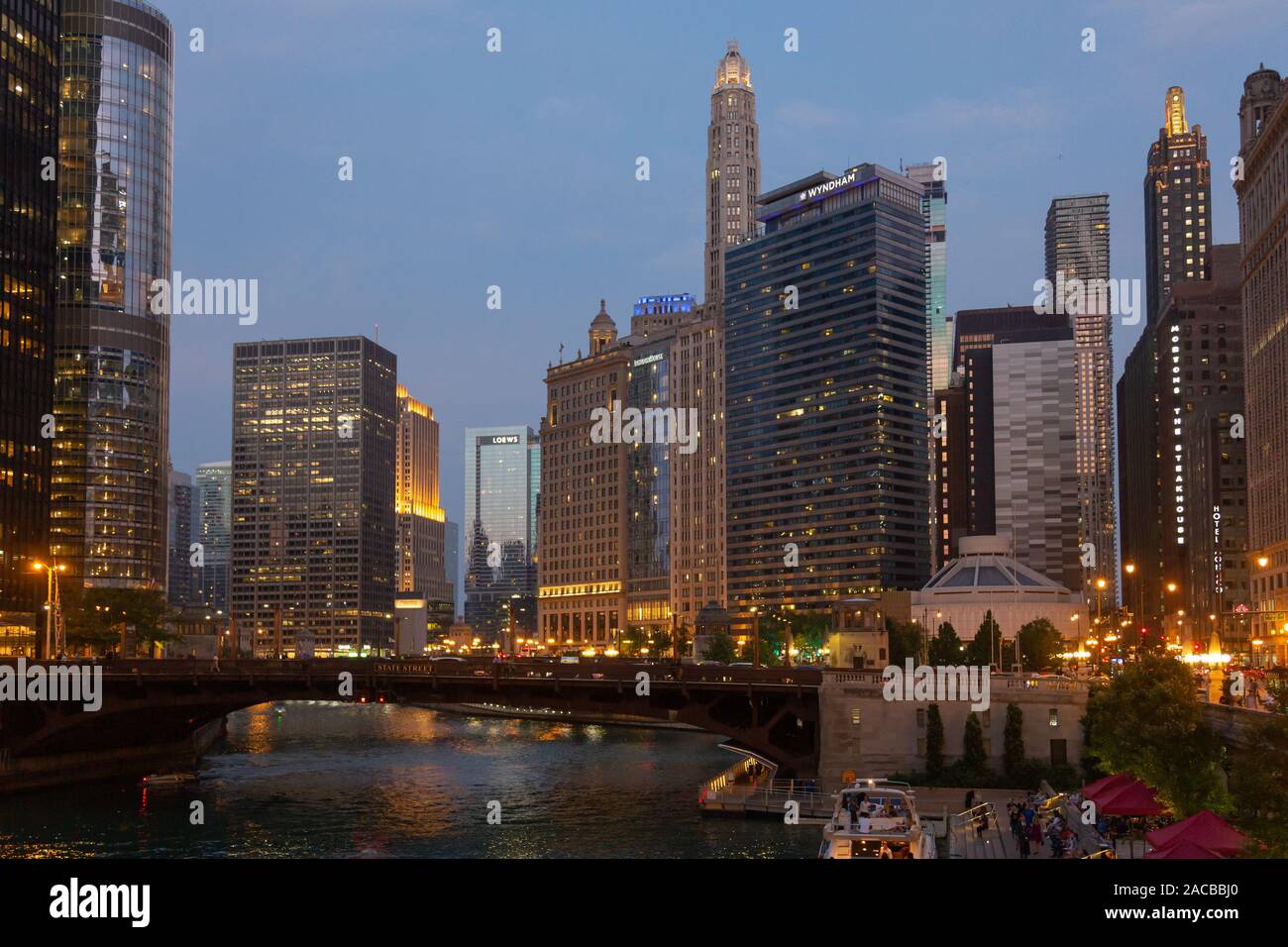 Chicago Riverfront, Chicago, Illinois, USA Stock Photo - Alamy