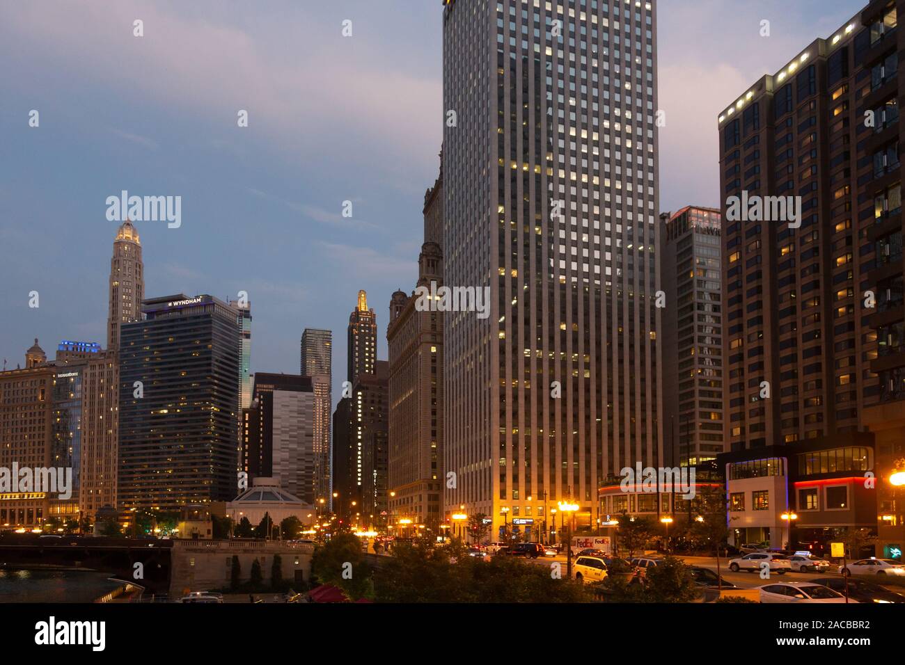 East Wacker Drive, Chicago, USA Stock Photo - Alamy