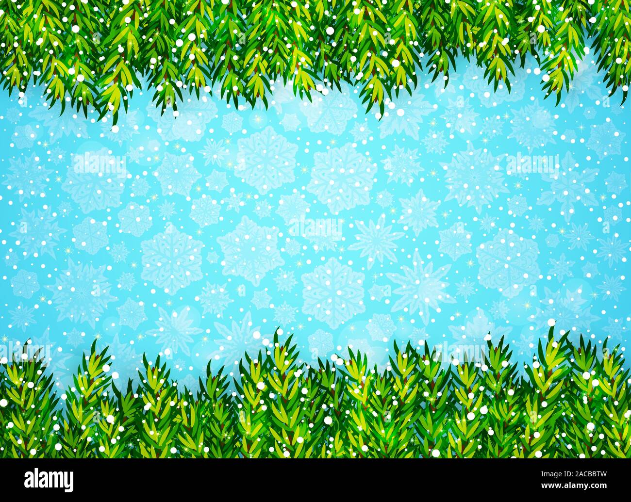 Christmas evergreen border on Stock Vector Images - Alamy