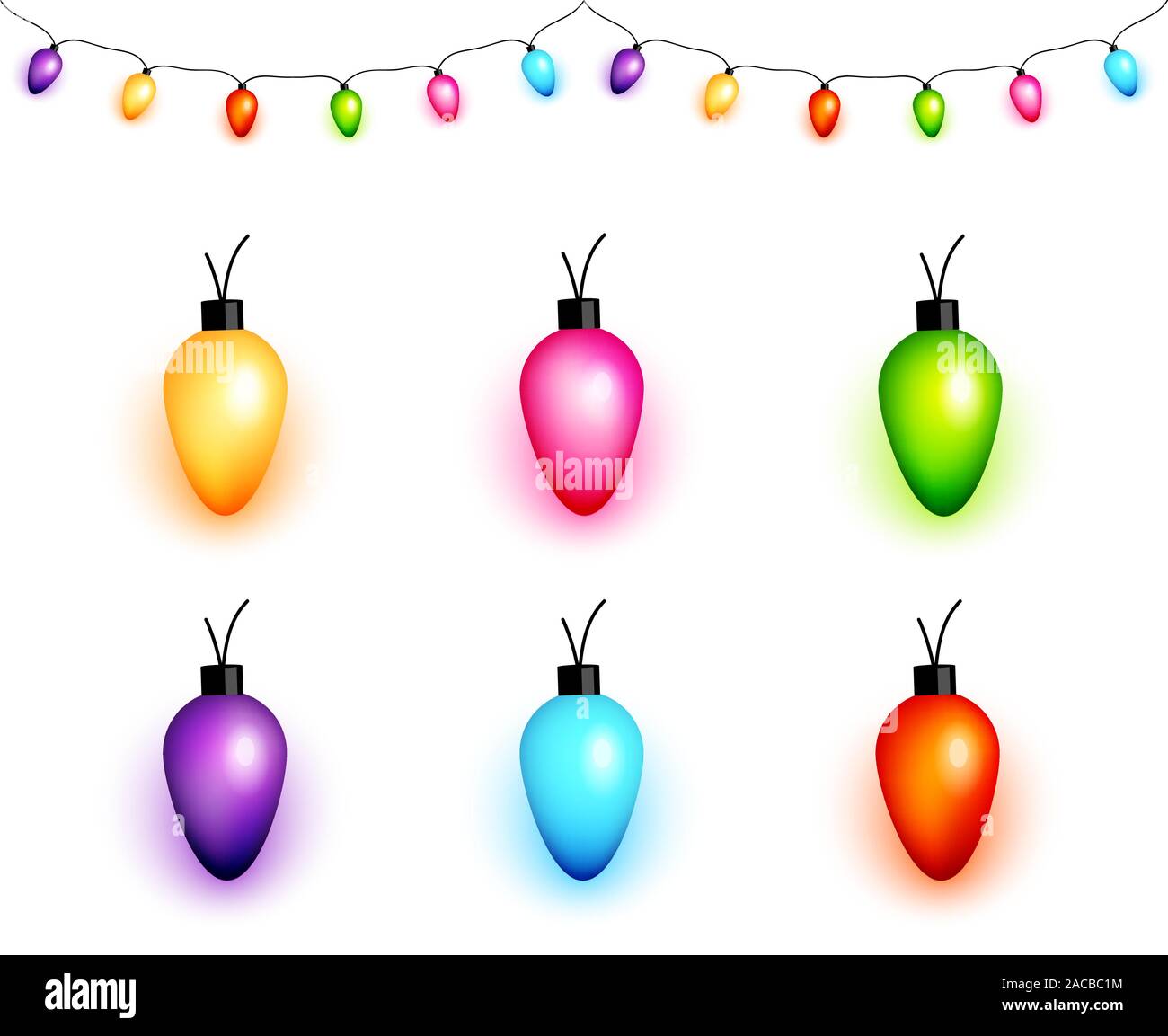 Christmas light bulbs Stock Vector Images - Alamy