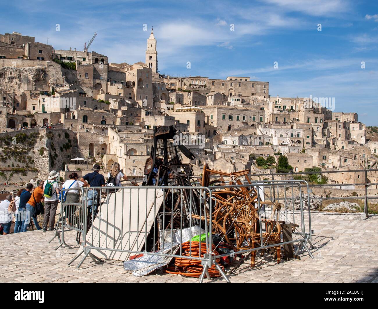 Matera, Italy - September 15, 2019: Bond 25, Scenography elements used ...
