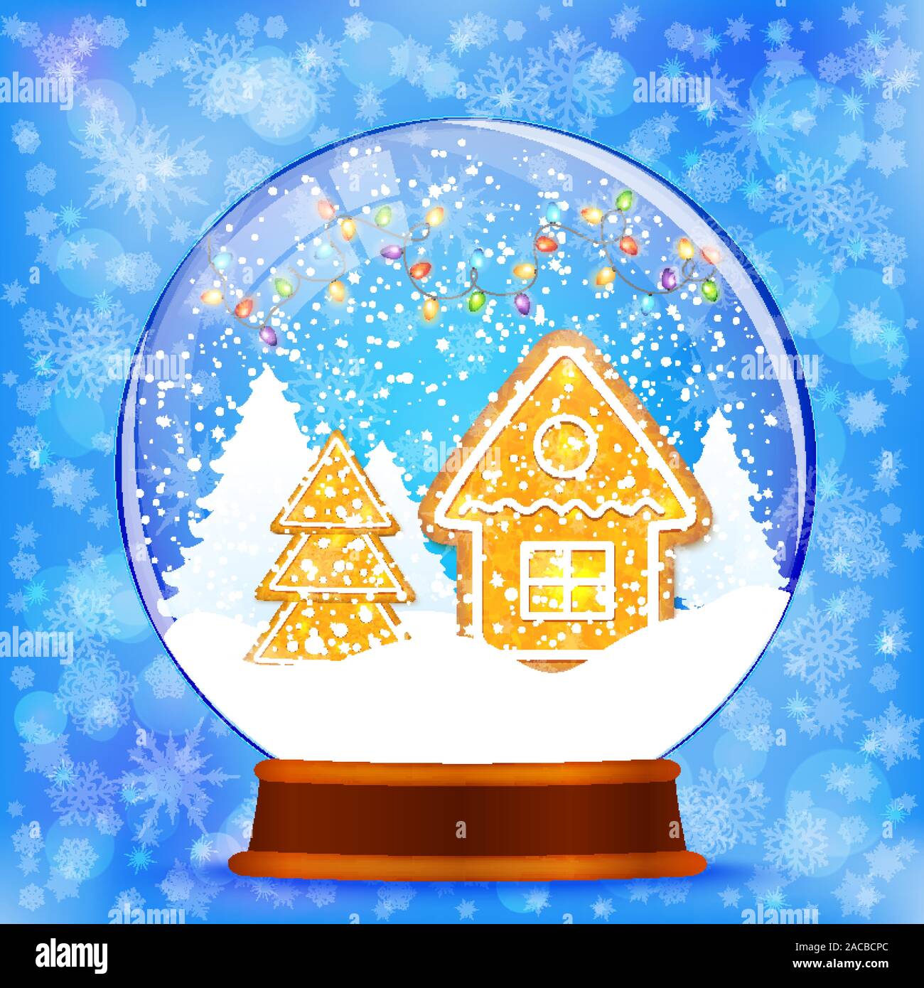 Snow globe vector Stock Vector Image & Art - Alamy