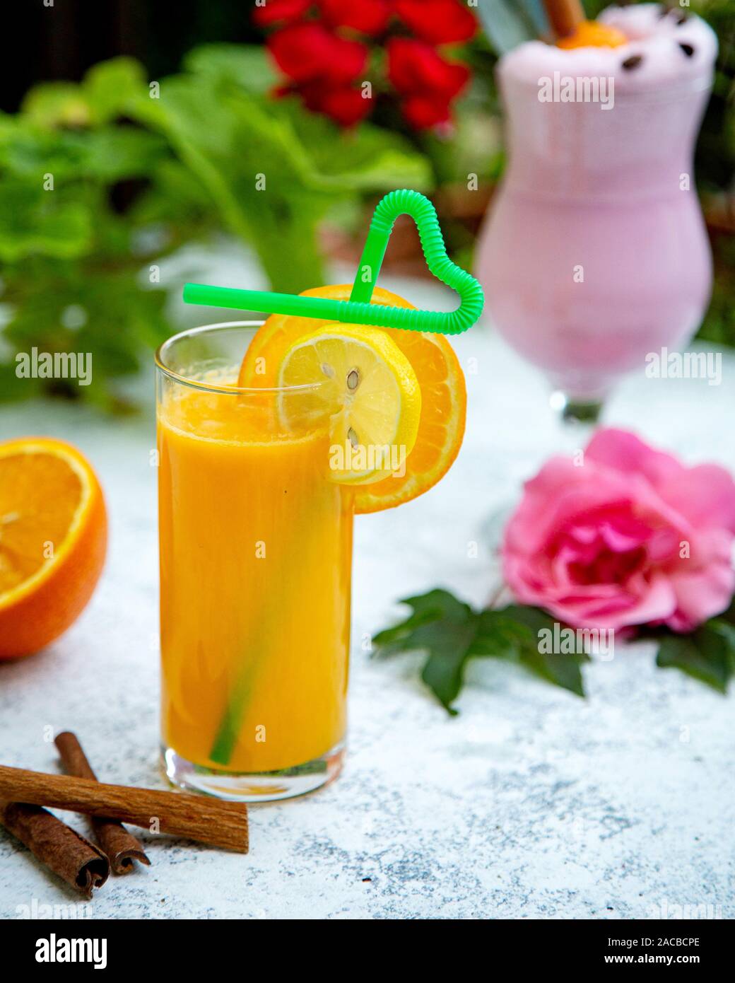 Beverage orange lemon juice hi-res stock photography and images - Alamy