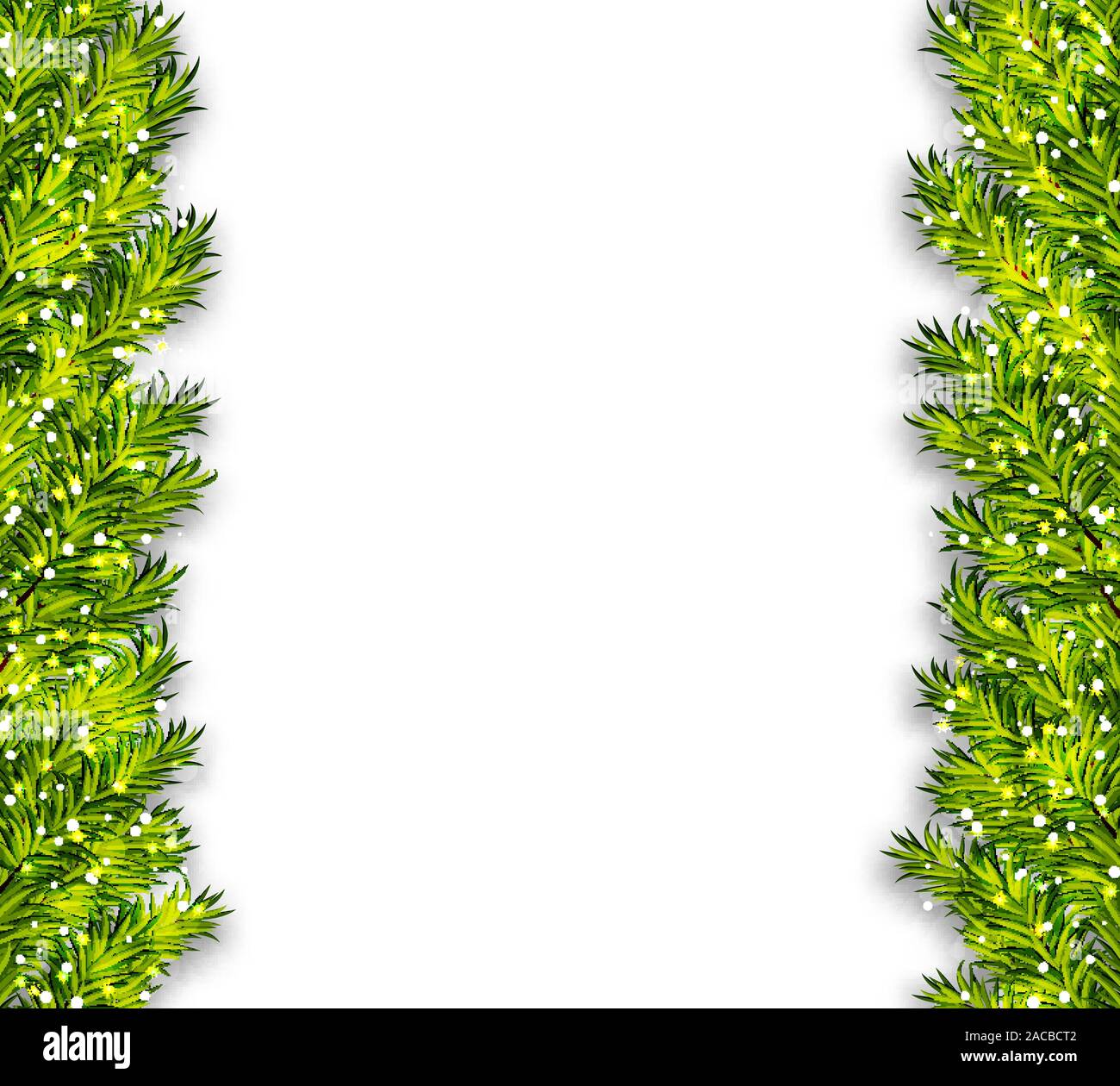 Natural frame fir branches Stock Vector Images - Alamy
