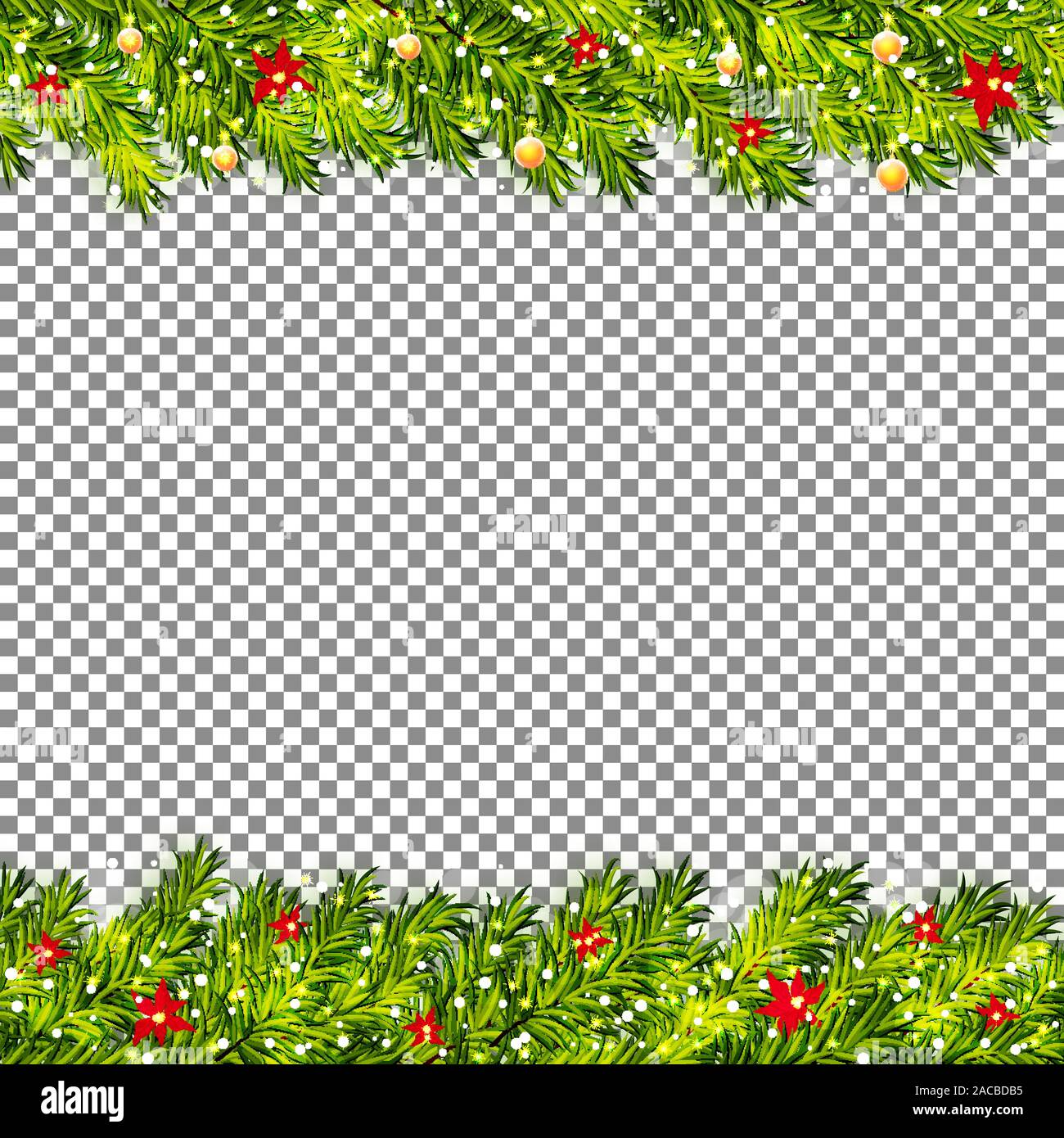 Christmas decoration on branches Stock Vector Images - Alamy