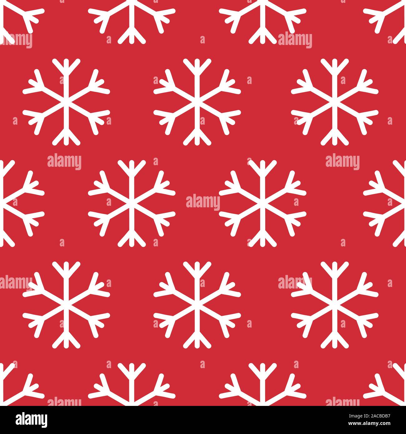 Abstract winter background. Snowflakes on red background. Falling snow ...