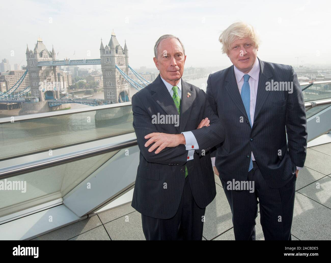 The Mayor of London Boris Johnson with Mayor Michael Bloomberg from New ...