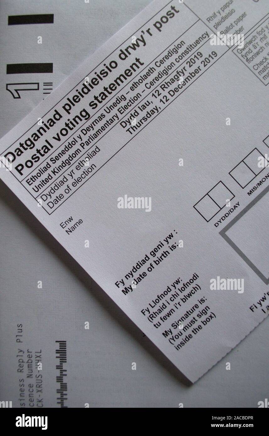 Postal voting card hi-res stock photography and images - Alamy