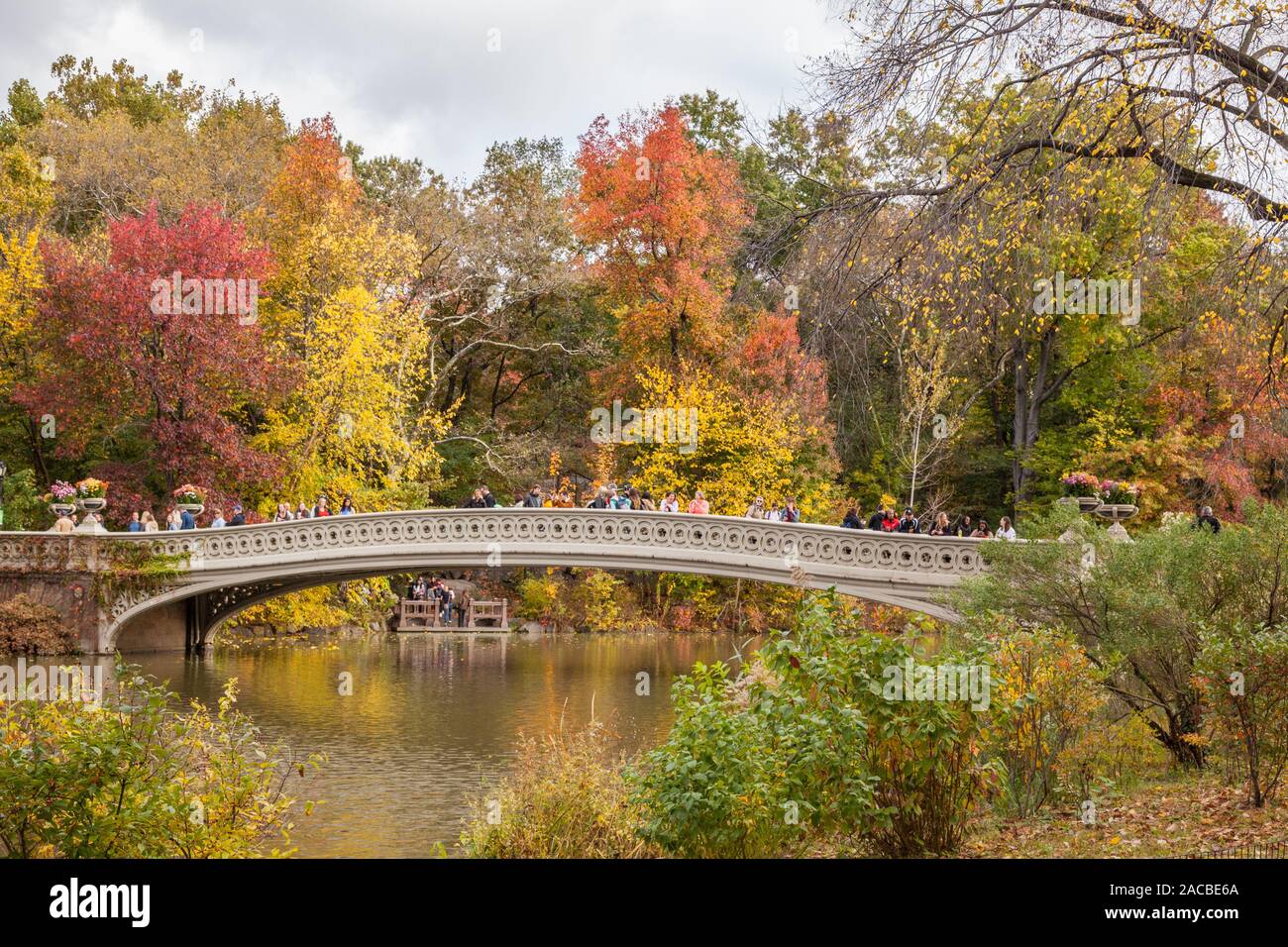 Bow Bridge in Fall, Central park, New York City, United States of ...