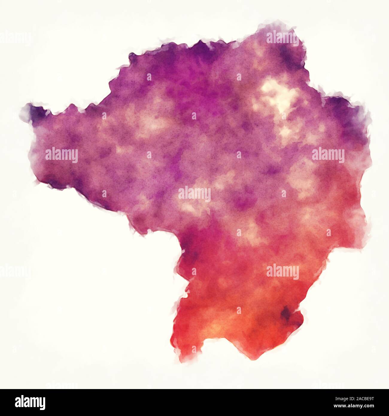 Botha-Bothe district watercolor map of Lesotho Stock Photo - Alamy