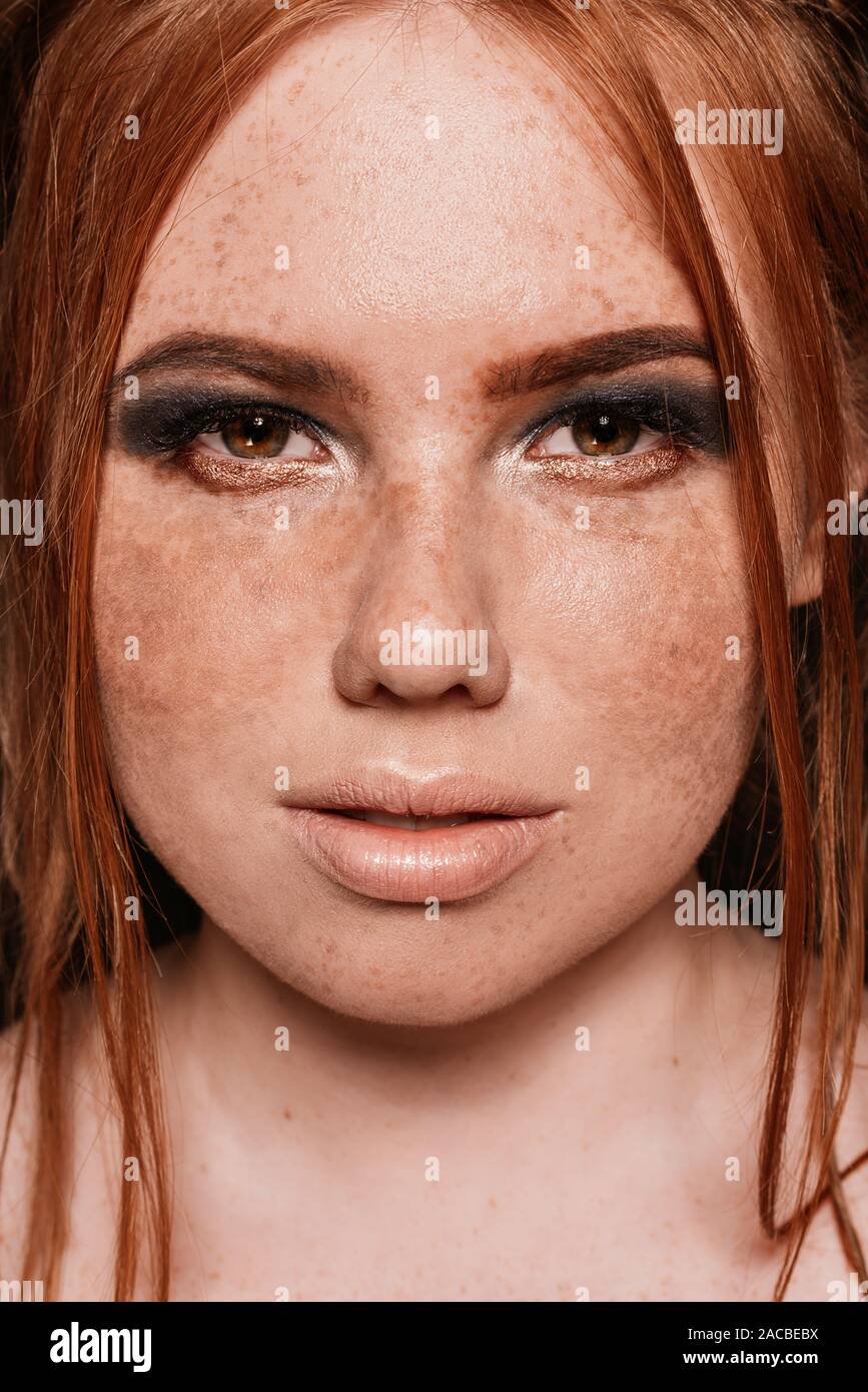 Beautiful freckled girl hi-res stock photography and images - Alamy