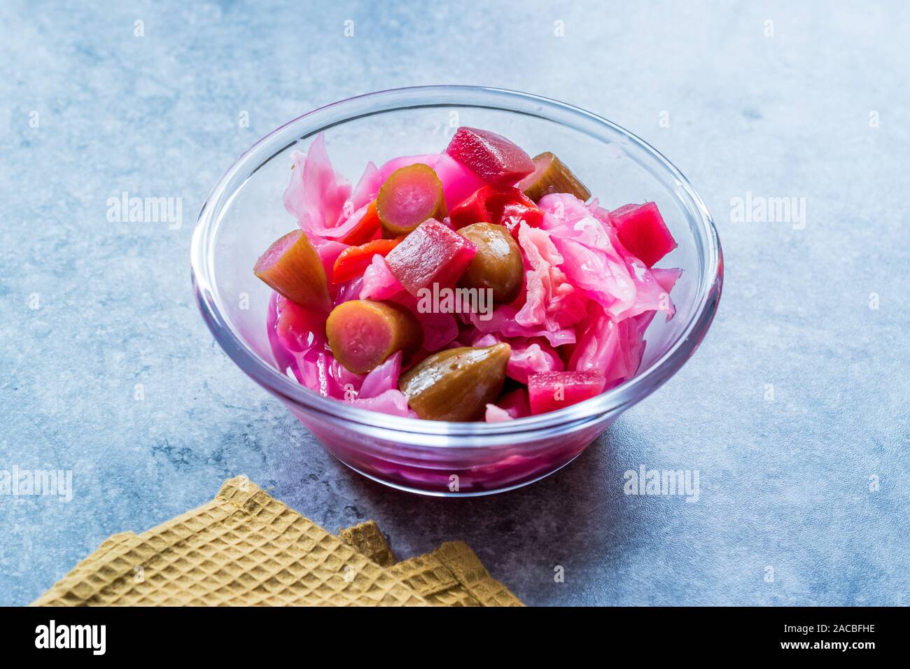 Turkish Mixed Pickles with Cabbage, Cucumber, Beet and Cucumber in ...