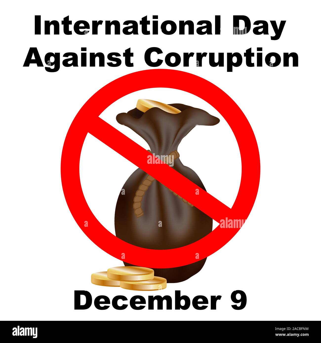 International Anti-corruption day icon, logo, symbol, sign. Isolated on ...