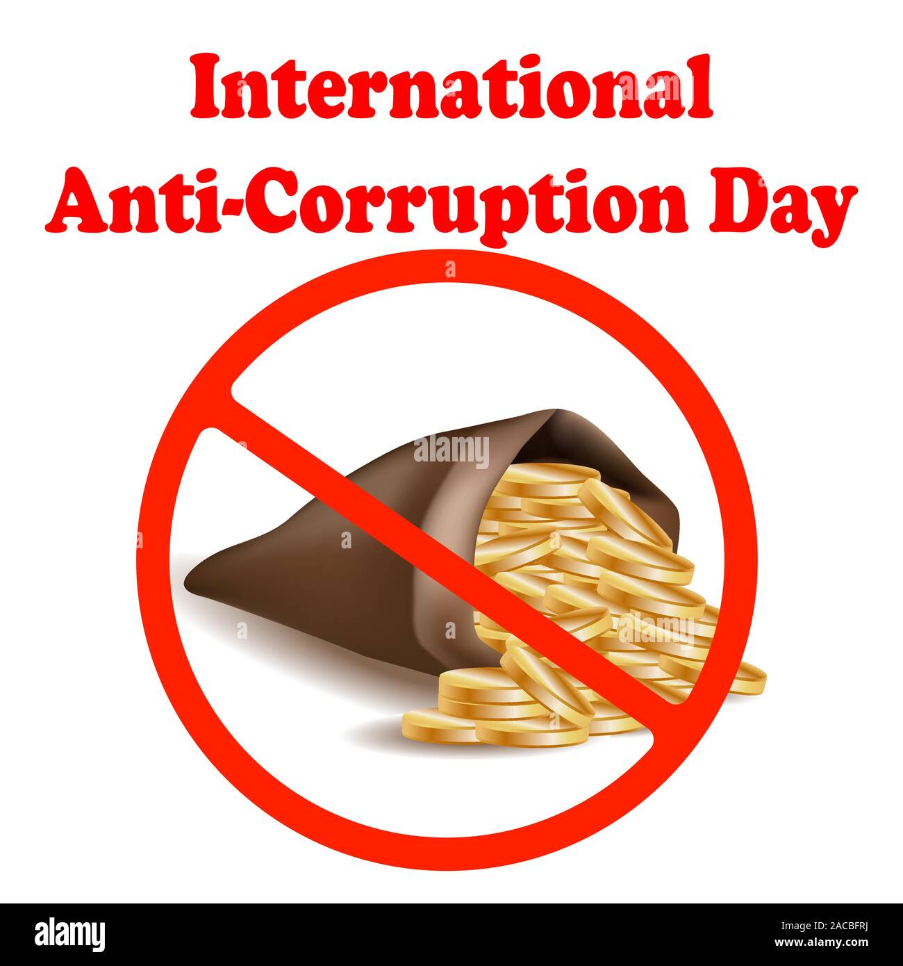 International Anti-corruption day icon, logo, symbol, sign. Isolated on ...
