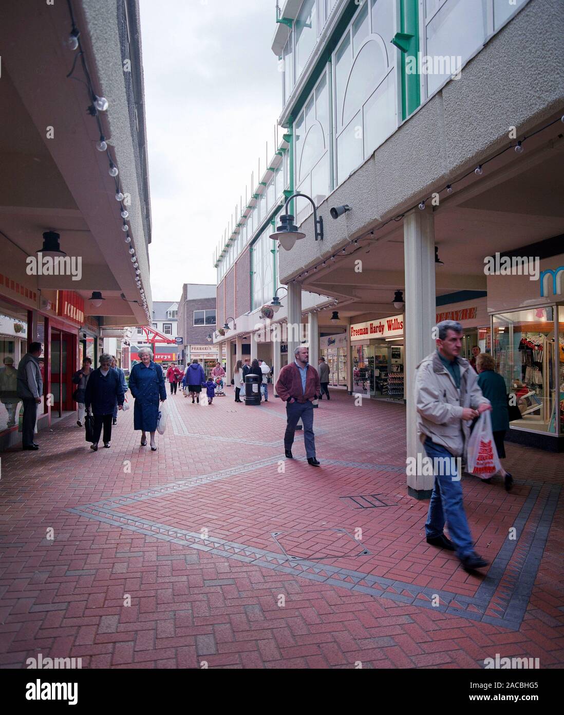 Shoppers in Merthyr Tydfil, South Wales, Uk, in 1994 Stock Photo - Alamy