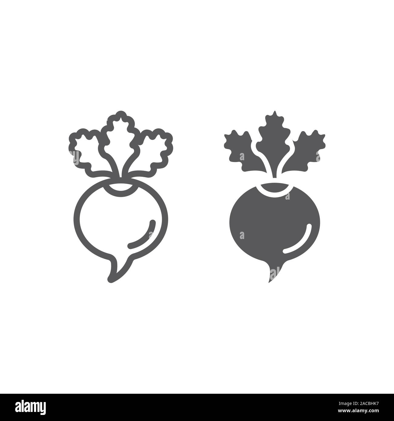 Beetroot line and glyph icon, beet and vegetable, vitamin sign, vector ...