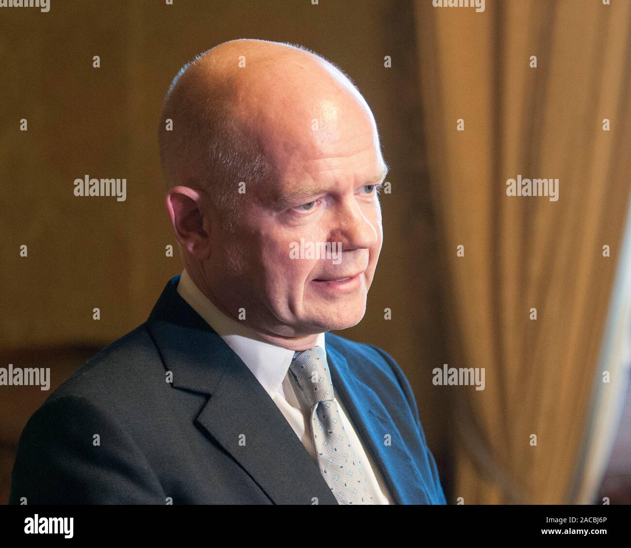 Foreign secretary William Hague talking about the civil war Syria at a ...