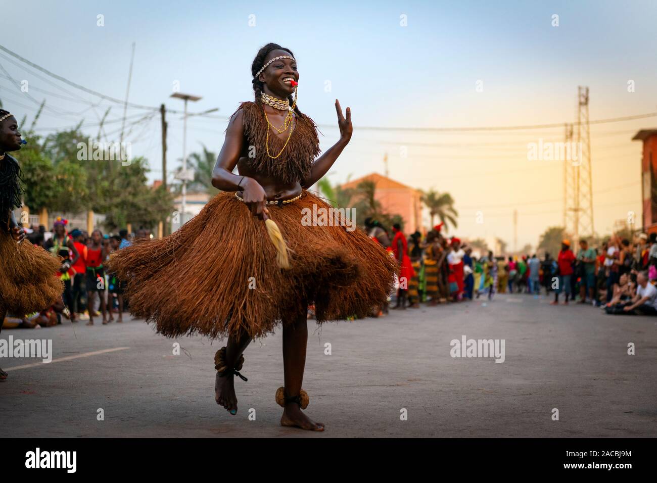 Bissau, Republic of Guinea-Bissau - February 12, 2018: A beautiful ...