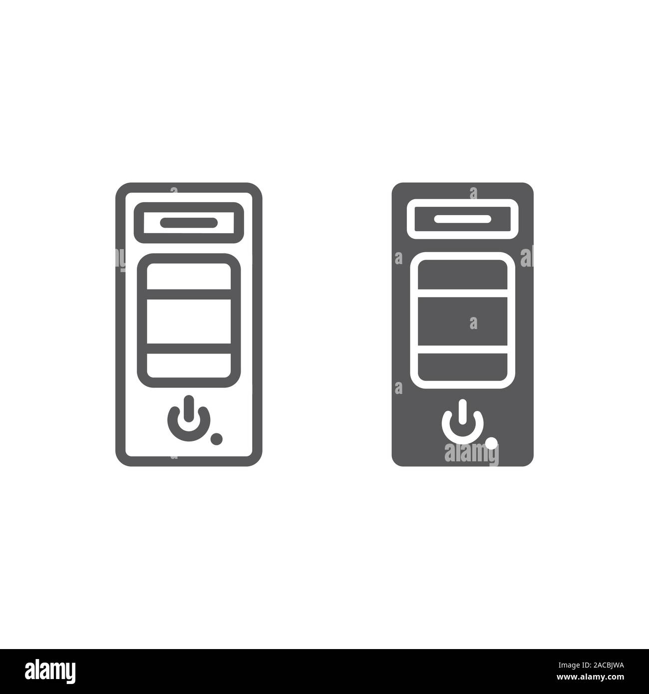 Desktop logo computer workstation icon Stock Vector Images - Alamy