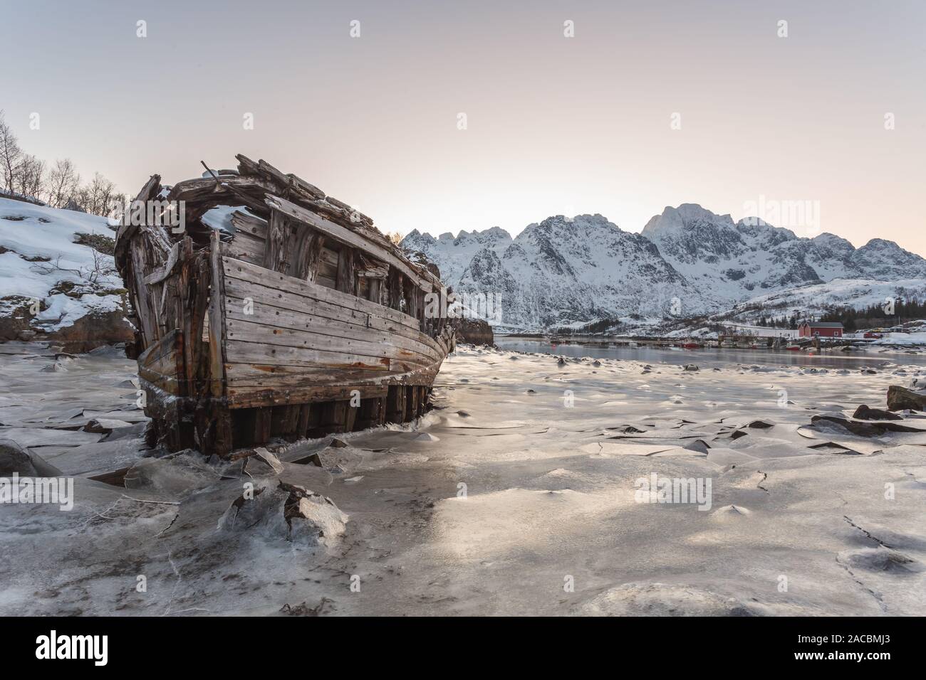 Winter landscape,Svolvaer, Lofoten Islands, Norway Stock Photo - Alamy