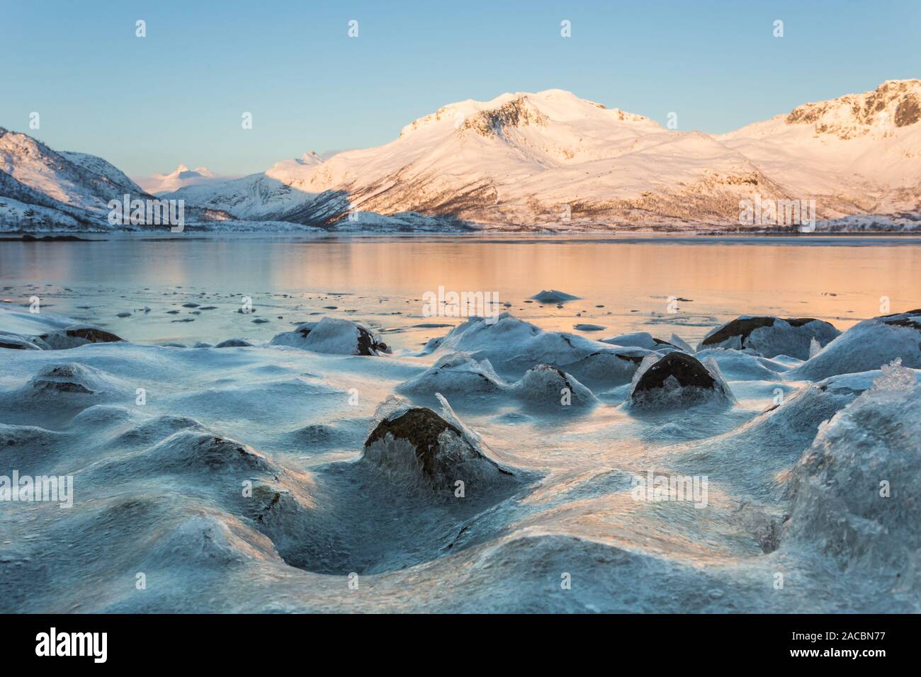 Winter landscape,Svolvaer, Lofoten Islands, Norway Stock Photo - Alamy