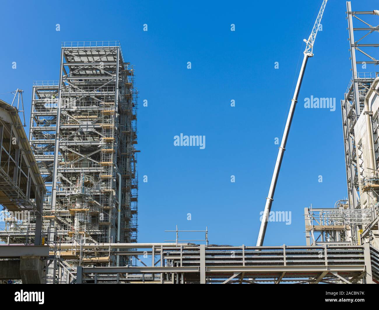 oil and gas processing tank and pipes Stock Photo - Alamy