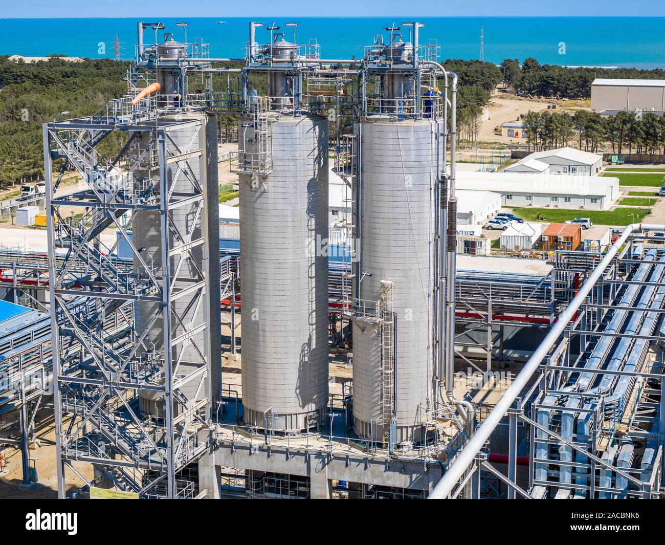 oil and gas processing tank, pipes and other facilities Stock Photo - Alamy
