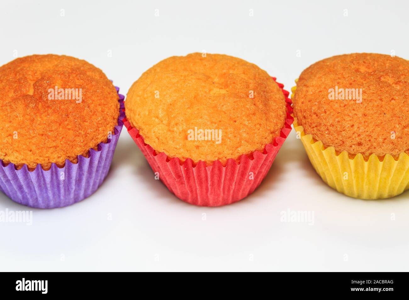 colorful Cupcake bread place on white background Stock Photo - Alamy