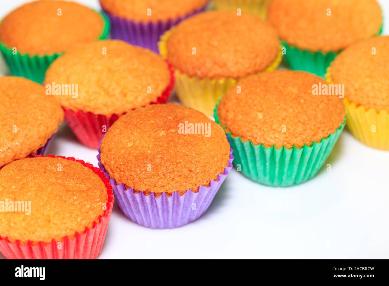colorful Cupcake bread place on white background Stock Photo - Alamy