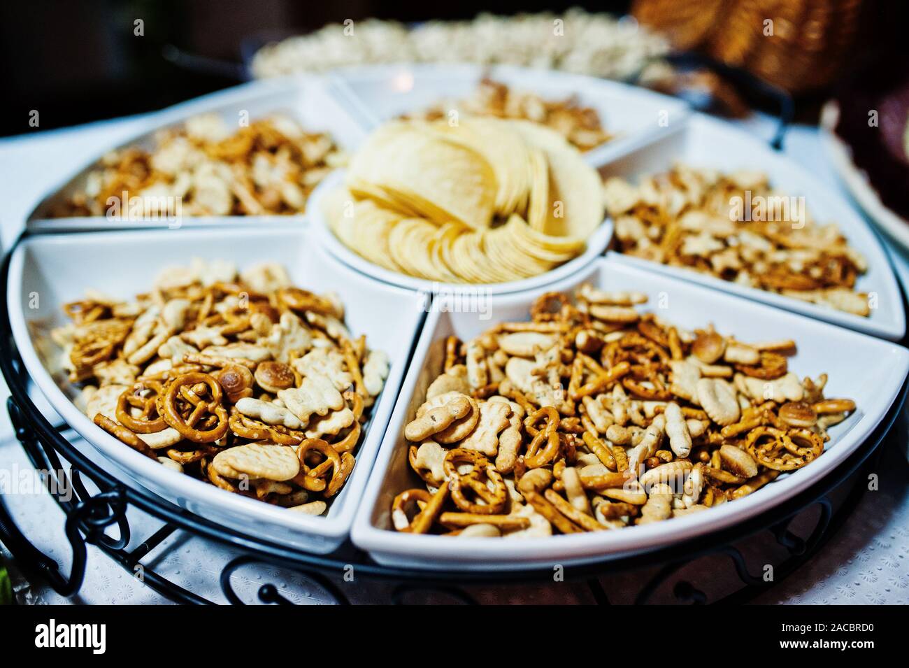Dessert table of delicious snacks on wedding reception Stock Photo - Alamy