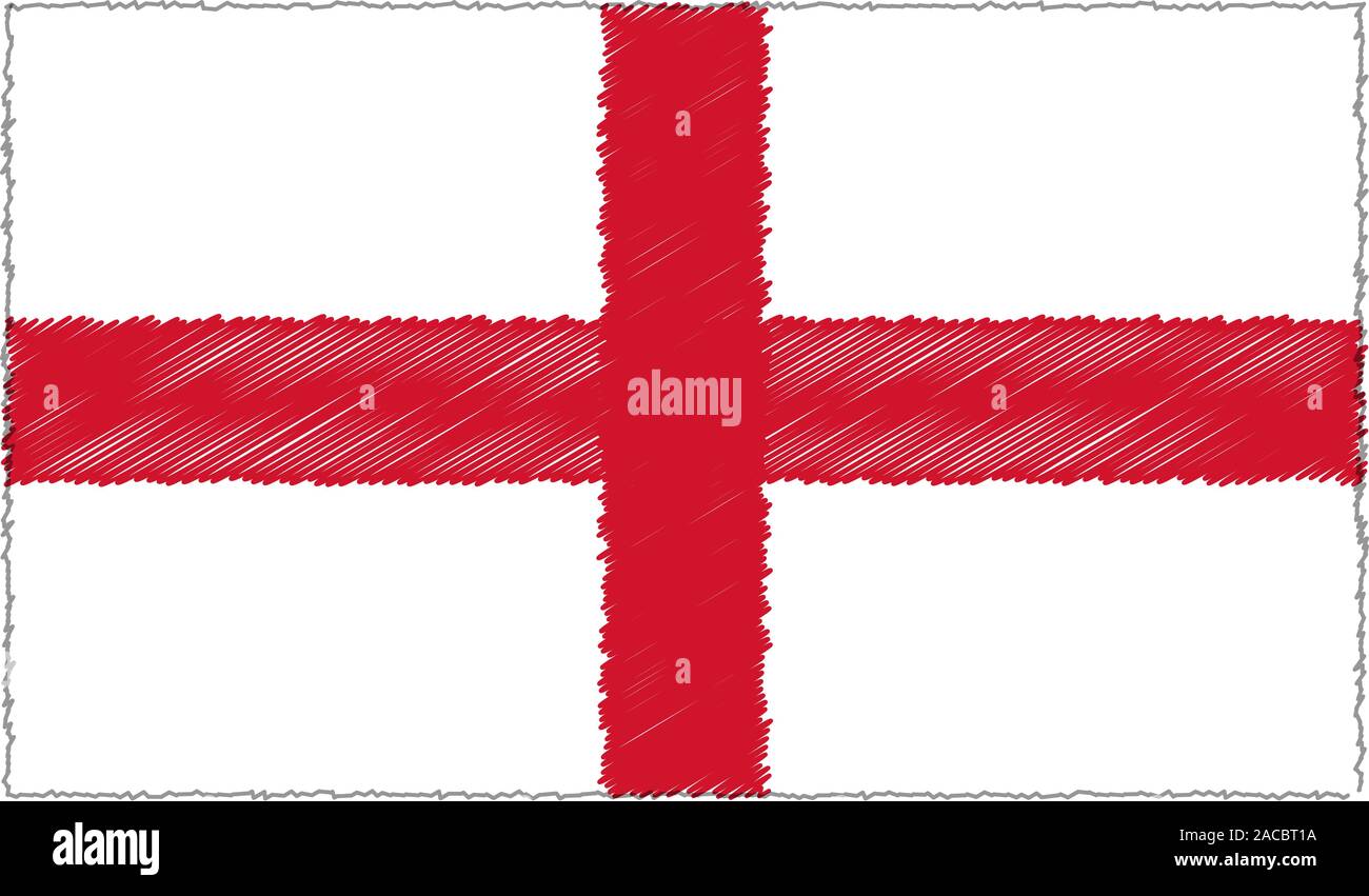 Vector Drawing of Sketch Style England Flag Stock Vector Image & Art ...